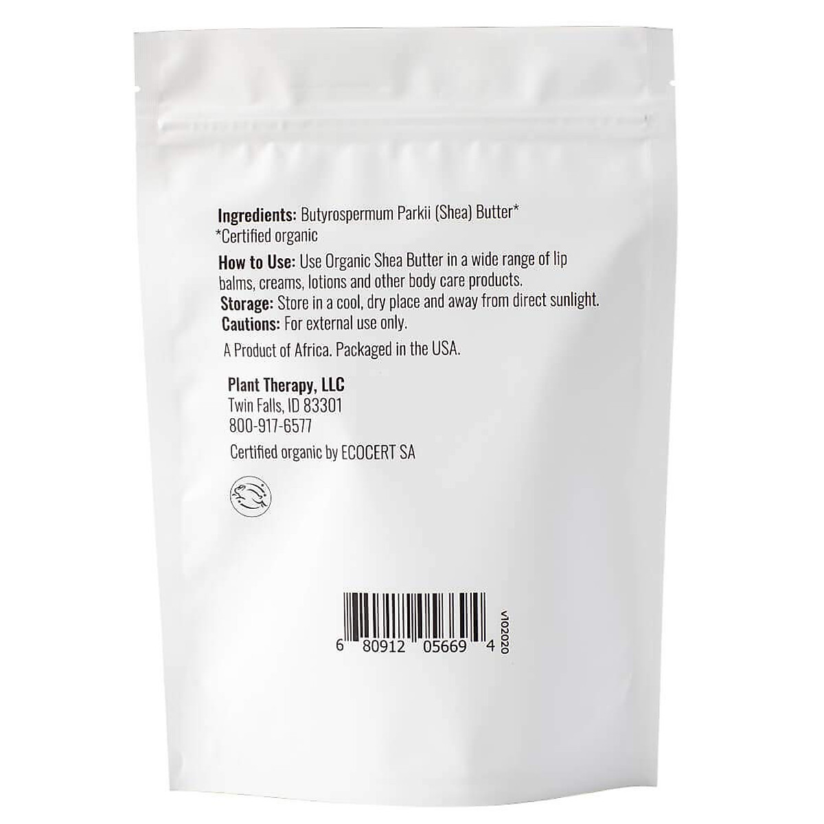 Plant Therapy Organic African Shea Butter Raw, Unrefined USDA Certified16 ounce Bar 100% Pure, Natural Moisturizer For Dry, Cracked Skin, Best for DIY