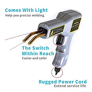 Welding Hot Stapler Plastic Repair Car Bumper Fender Dashboard Acrylics Implant Nail Welder Professional Kit US Plug for Auto Body Collision Cracks Repairing Machine Portable Tool New (Gray)