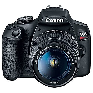 Canon EOS Rebel T7 DSLR Camera w/EF-S 18-55mm F/3.5-5.6 Zoom Lens + 128GB Memory + Case+ Steady Grip Pod + Tripod + Filters + Remote + Lenses + Software + More (42pc Bundle) (Renewed)