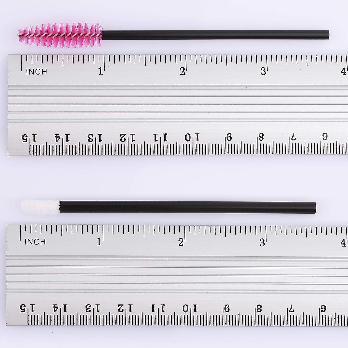 Tbestmax 200 Disposable Mascara Wand Spoolies and Lip Brushes, Lipstick Lipgloss Applicator for Eyebrow Eyelash Extension Makeup Kits Red