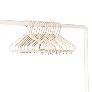 3 Sprouts Wheat Straw Plastic Hangers - 30-Pack Eco-Conscious Toddler Hangers for Child & Baby Clothes, Coats - Kid Closet Hangers Ideal for Small Girls, Boys, Children & Kids - Speckled Cream