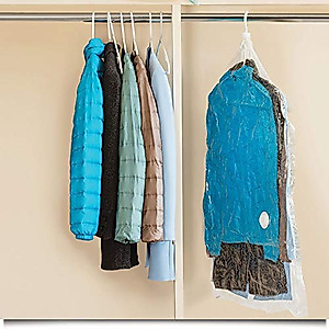 Ziploc Hanging Space Bag Clothes Vacuum Sealer Storage Bags for Home and Closet Organization, 1 Bag Total