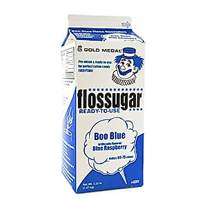 Cotton Candy Floss Sugar-Blue Raspberry, Pink Vanilla & Grape-1/2 Gallon-three Pack