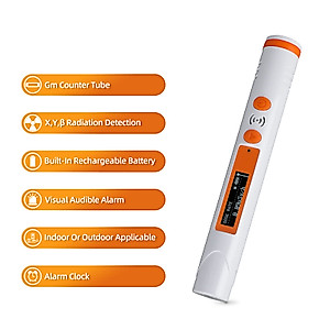 Geiger Counter Nuclear Radiation Detector, High Accuracy Beta Gamma X-Ray Radiation Monitor, Professional Mini Radioactive Dosimeter Digital Radioactive Tester with Sound Light Alarm