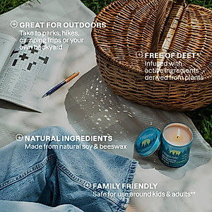 Cliganic Mosquito Repellent Candle (9oz) | Citronella, DEET Free, Essential Oil Infused for Outdoor, Camping | Burns 40 Hours