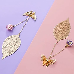 Aimfar Handmade Bookmark Birthday Gifts Teacher Christmas Gifts Butterfly Book Mark Mothers Day Valentine's Day Teacher Appreciation Gifts for Women Female Librarian Readers Lady Mom Girls Book Lover