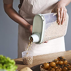 Citylife 2 PCS 2.5 LB Dog Food Containers Small Pet Cat Food Storage Container Pour Spout Measuring Cup Bird Dry Food Dispenser with Lid