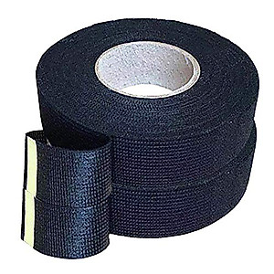 Seigun,Wire Harness Automotive Cloth Tape, Black Wire Loom Harness Tape,High Temp Wire Harness Wrapping Tape,Noise Damping Heat Proof,Felt Tape (19MM × 15M)（2pack）