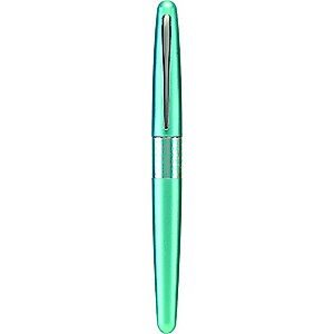 PILOT MR Retro Pop Collection Fountain Pen in Gift Box, Turquoise Barrel with Dots Accent, Fine Point Stainless Steel Nib, Refillable Black Ink (91436)