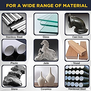 WHISTECK Carbide Burr Set, 8Pcs Double Cut Tungsten Carbide Rotary Burr set, 1/4 inch Shank Die Grinder Bits, Carbide Rotary File for Metal Wood Carving, Engraving, Polishing,Drilling