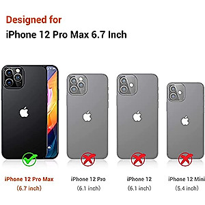 Sicher Designed for iPhone 12 Pro Max Case 6.7 Inch, Military Protective, Color Changing Durable Aluminum Frame, with [2 x Tempered Glass Screen Protector], 6.6Ft Drop Tested, Shockproof, Iridescent