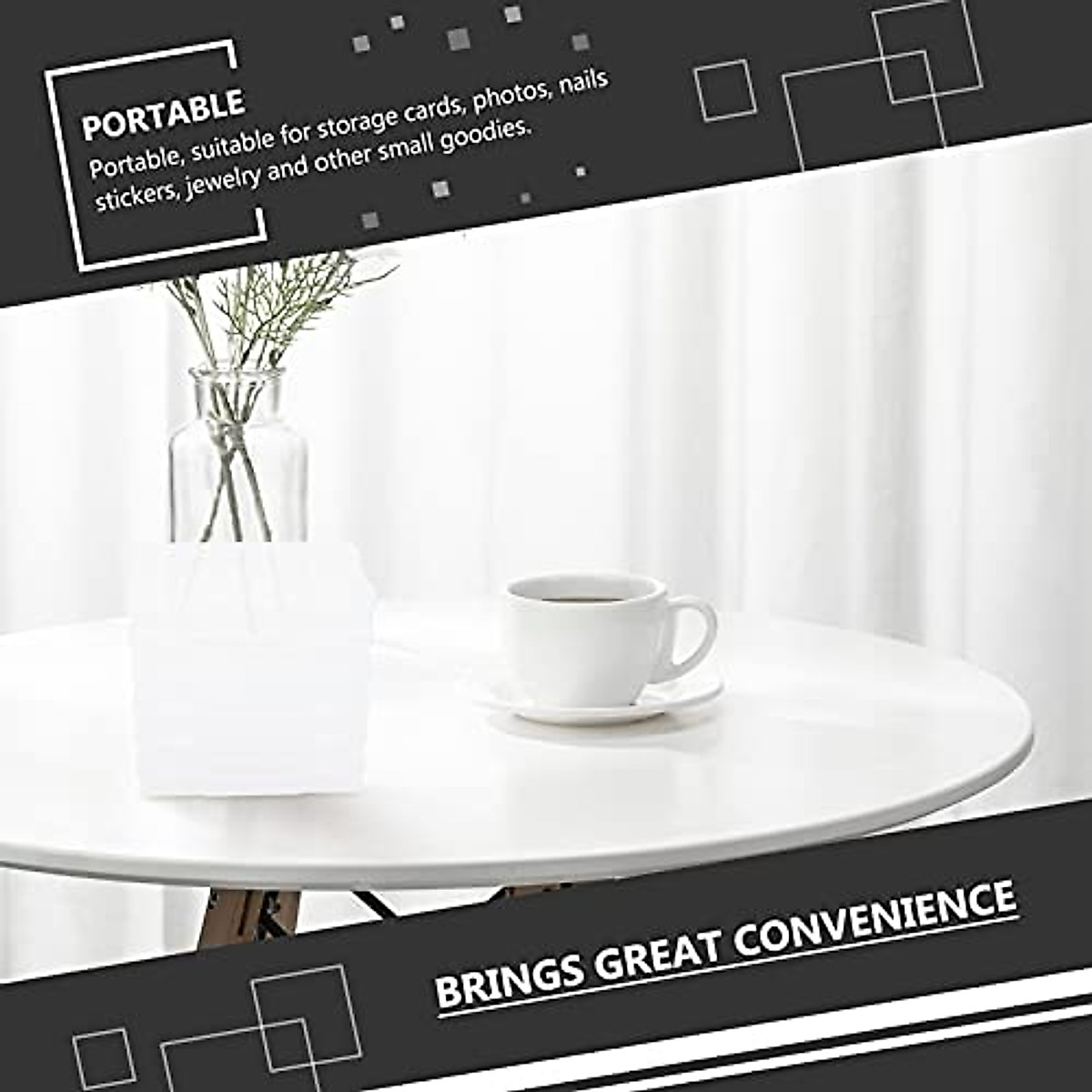 SEWACC 2 Sets 5x7 Clear Photo Storage Box Large Photo Case Picture Keeper with 12pcs Inner Boxes Classified Photos Container Greeting Card Organizer for Craft Stickers Stamps