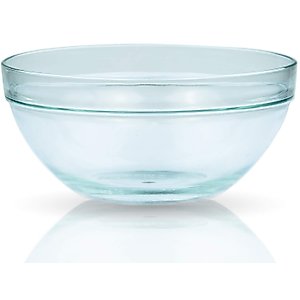 Stackable Glass Lunch Bowls/Multi Purpose Food Containers with Multi Color Lids - 5 Piece Set