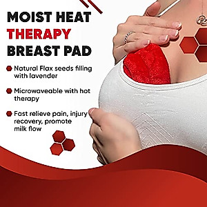 Capibaras Microwavable Flax Seed and Lavender Breast Pad for Breastfeeding Pain Relief - Plush Hot and Cold Compress for Breast Therapy, Engorgement, Tenderness & Mastitis