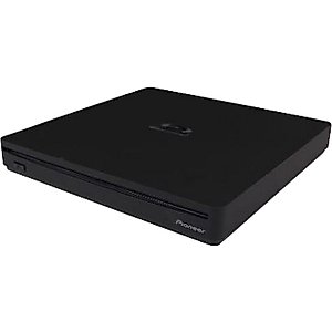 Pioneer Electronics BDR-XS07UHD 6x Slot Loading CD DVD BluRay Portable USB 3.1 BD/DVD/CD Burner Supports Blu-Ray, BDXL, and M-Disc Format, Black