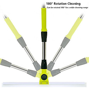 Air Broom as Seen on TV, with 51in Long Handle Magic Broom Sweeper, Flex Broom for Concrete Floor,Bathroom Tile