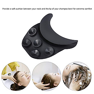 Taotiieout Shampoo Bowl Neck Rest Pillow,Salon Neck Rest Cushion, Neck Cushion Shampoo Bowl Neck Pillow Gripper Hair Washing Sink Tool (Black)