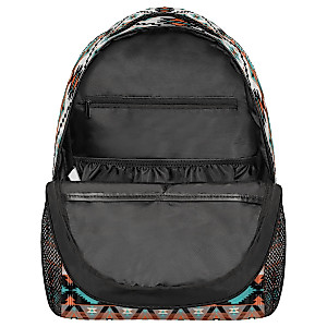 Aztec Backpack Ethnic Geometric Western Style Laptop Computer Backpacks Waterproof College School Bookbag Casual Travel Hiking Camping Daypack for Women Men Teens Boys Girls