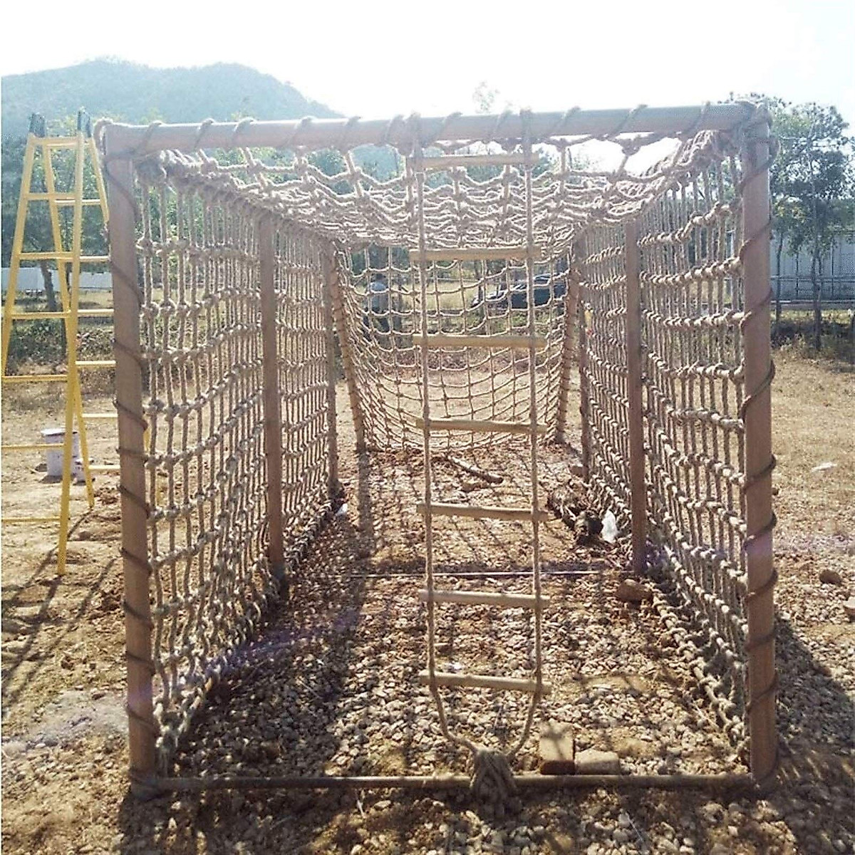 Rope Net for Kids,Treehouse Climbing Rope Netting Railing Child Safety Net Heavy Duty Cargo Net Hemp Rope Net Decorative Mesh 12cm (Size : 110m(333ft))