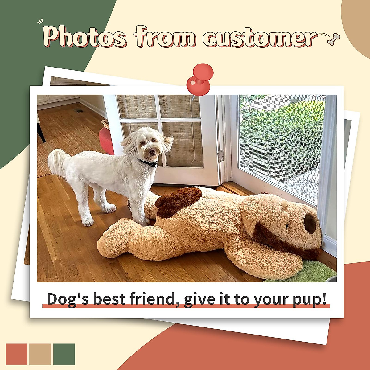 MorisMos Giant Stuffed Dog Animal, Huge Stuffed Dog Plush,Soft Large Stuffed Dog Pillow for Kids,Girls, Boys, 51 Inch