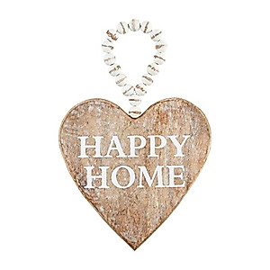 Mud Pie Happy Home Heart Hanger, Brown