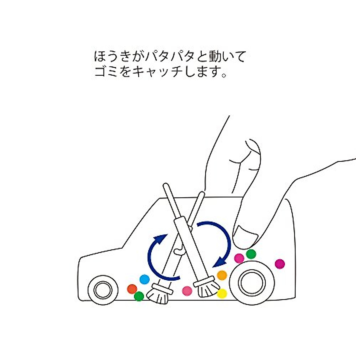 Midori Desktop Mini Cleaner and Dust Sweep, Pink Transparent (65612006)