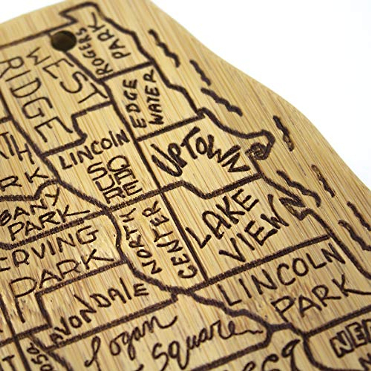 Totally Bamboo Chicago City Life Cutting Board, 7-7/8" x 15-3/4"