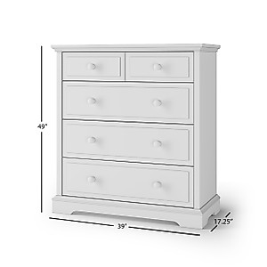 Child Craft Camden Crib, Dresser and Chest Nursery Set, 3-Piece, Includes 4-in-1 Convertible Crib, Dresser and Chest, Grows with Your Baby (Matte White)