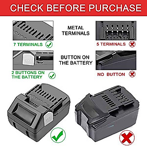 Upgraded 6000mAh! High-Output 18V Battery for Hitachi 18-Volt Tools BSL 1830C, BSL 1830, BSL 1815X, BSL 1815S, BSL 1825, 330139 330557 (Lithium-Ion Slide Style Battery)