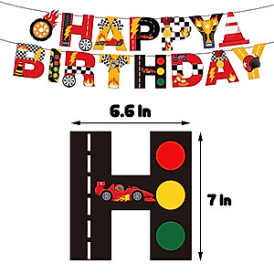 MQZQP Two Fast Birthday Decorations with Backdrop Banner Cake Topper Hanging Swirl Decorations & Balloons