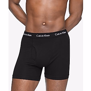 Calvin Klein Men's Cotton Stretch 5-Pack Boxer Brief, 5 Black, Small