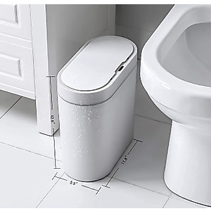 Bundles of 2.5 Gallon Motion Sensor Trash Can and 3.5 Gallon Waterproof Sensor Trash Can, ELPHECO for Kitchen, Bathroom, Office use