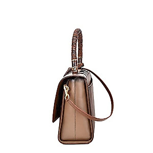 Cuadra Women's Satchel Bag in Genuine Leather Brown