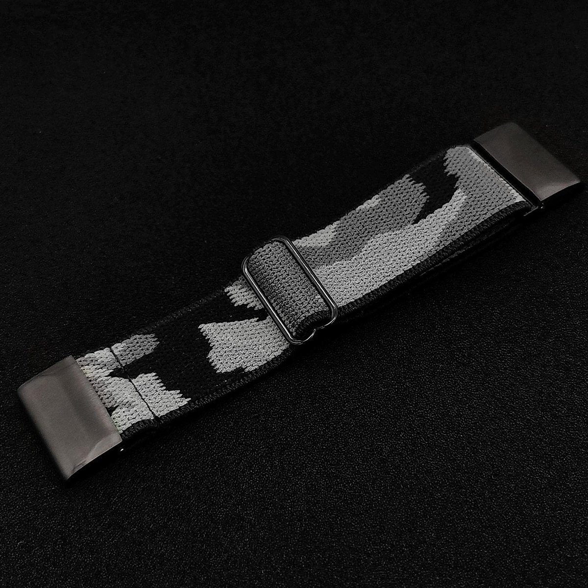 Abanen Elastic Fabric Watch Bands for Fenix 7X / Fenix 6X / Fenix 5X, 26mm Quick Dry Fit Soft Stretchy Nylon Wristband Strap for Garmin Fenix 6X Pro,Fenix 5X Plus,Enduro,Tactix Delta (Camo Grey)