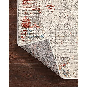 Loloi II Estelle Collection EST-04 Ivory/Multi, Transitional 5'-3" x 7'-8" Area Rug