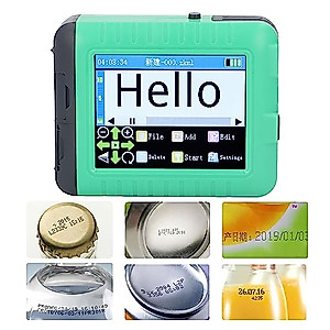 Hilitand Handheld Printer Multifunction Colour Inkjet Printer 3.5in Display QR Code Printer Portable Inkjet Printer