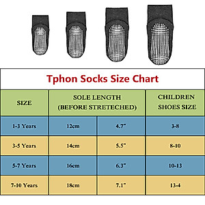 Tphon Toddler Kids Socks with Grippers for Boys Girls, Non Slip Grip Boys Socks 15 Pairs Half Cushion Ankle Crew Athletic Socks 3-5 Years