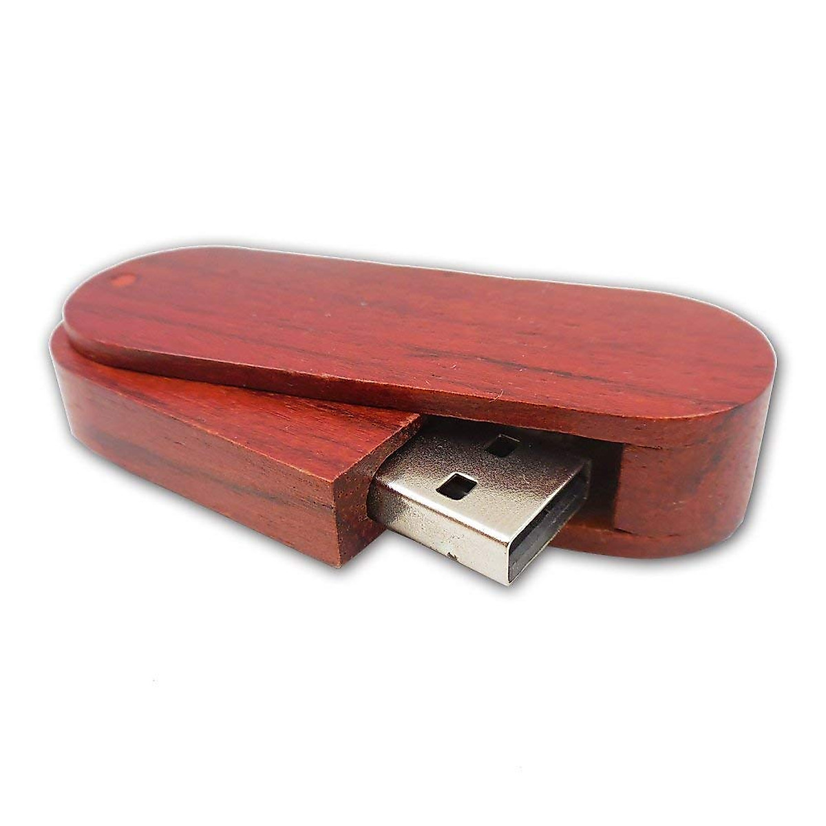 5 Pack Rotate Red Wood 2.0/3.0 USB Flash Drive USB Disk Memory Stick with Wooden (3.0/8GB)