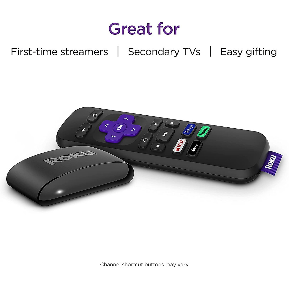 Roku Express HD Streaming Media Player with High Speed HDMI Cable and Simple Remote & Bundle Swanky Cables HDMI Cable
