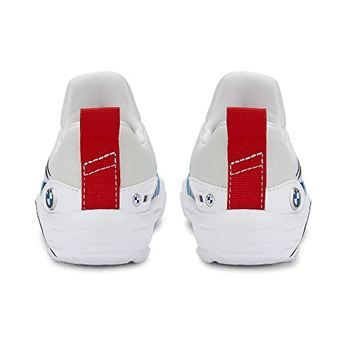 PUMA Kids BMW M Motorsport Bao Kart Sneaker, White Black-Estate Blue, 9 US Unisex Toddler