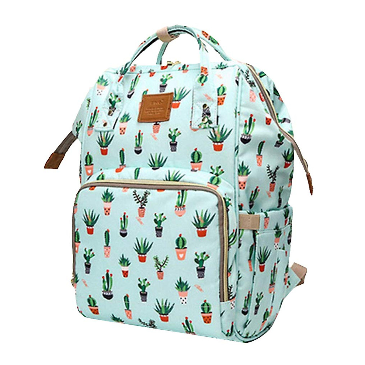 Large Capacity Baby Diaper Bag Backpack Waterproof Travel Nappy Diaper Bags Cute for Girls Boys (Potted Plants)