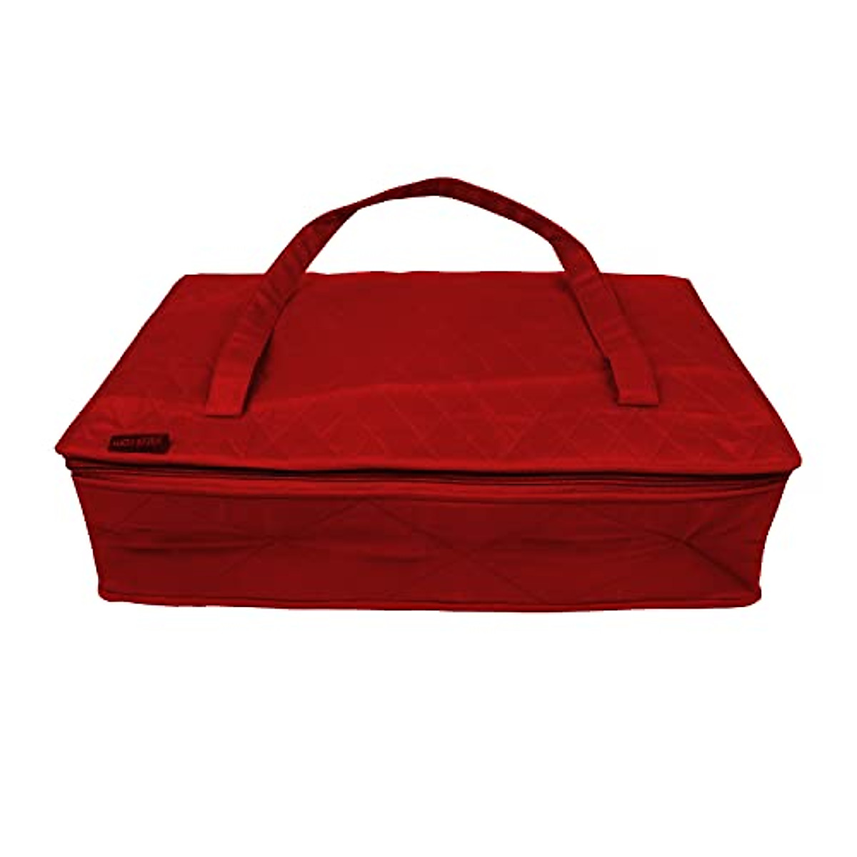 Yazzii Carry All Organizer Tote – Ultimate Craft Storage Bag with 20 pockets for Quilting Supplies, Sewing Notions, Embroidery & More - Red