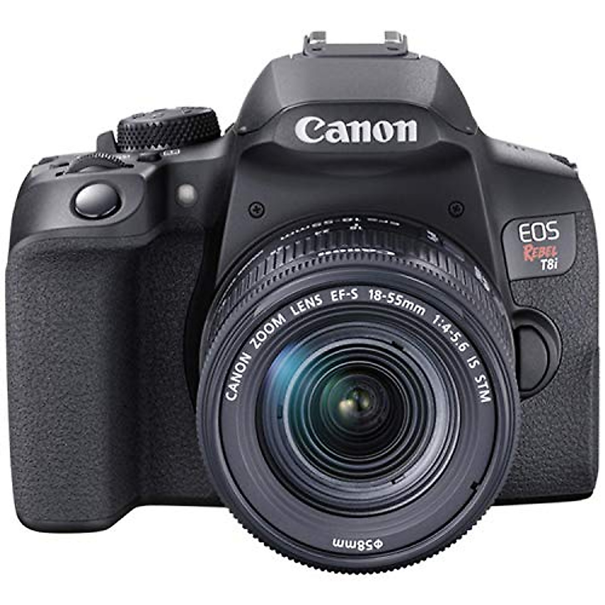 Canon EOS Rebel T8i DSLR Camera w/Canon EF-S 18-55mm F/4-5.6 is STM Zoom Lens + Case + 128GB Memory (28pc Bundle) (Renewed)