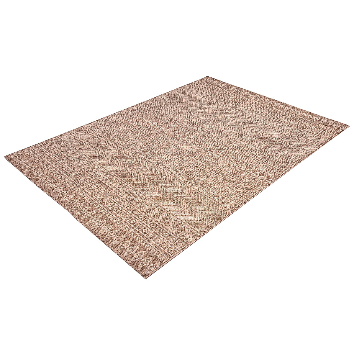 HOMEGNOME Indoor Outdoor Boho Vintage Area Rug (Stain Resistant, Easy to Clean, Washable, Non Shedding) (8'x10', Natural Neutral)