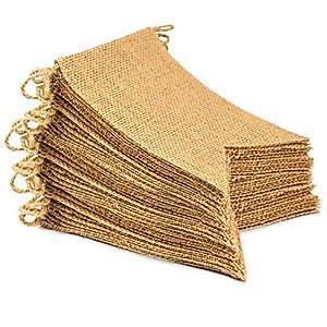 Burlap Banners 36ft 50pcs Swallowtail Flag DIY Party Decoration for Wedding, Camping,Birthday,Baby Shower,Christmas,Thanksgiving,Easter Party Perfect for Home and Outdoor Decoration