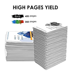 SuperInk Remanufactured 65 High Yield Ink Cartridge Replacement for HP 65XL N9K04AN N9K03AN Compatible with Deskjet 2600 2620 3720 3752 3758 Envy 5000 5052 5055 5058 Printer (1 Black, 1 Tri-Color)