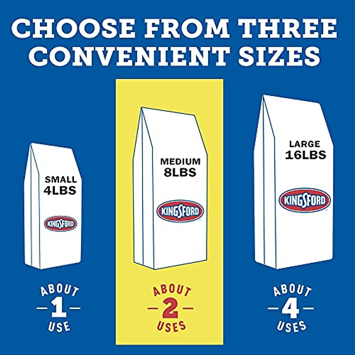 Kingsford 32079 Original Charcoal Briquettes with Hickory, 8 lb, Black