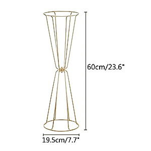 10 Pcs Tall Metal Trumpet Vase 23.6"/60cm Wedding Table Floral Center Decor Metal, Artificial Flower Display Stand for Wedding Christmas Carnival Party Dinner Event Hotel Home Decor Arrangement