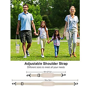 Aiscool Water Bottle Carrier Bag Holder for Stanley Quencher H2.0 Tumbler 40 Oz Cream, Neoprene Water Bottle Sling Bag Sleeve Holder Carrier with Adjustable Shoulder Strap & Straw Covers