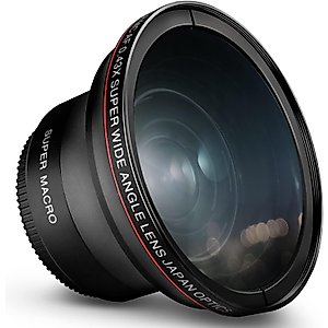 58MM 0.43x Extreme Photo Professional HD Wide Angle Lens (w/Macro Portion) for Canon EOS 70D 77D 80D 90D Rebel T8i T7 T7i T6i T6s T6 SL2 SL3 DSLR Cameras